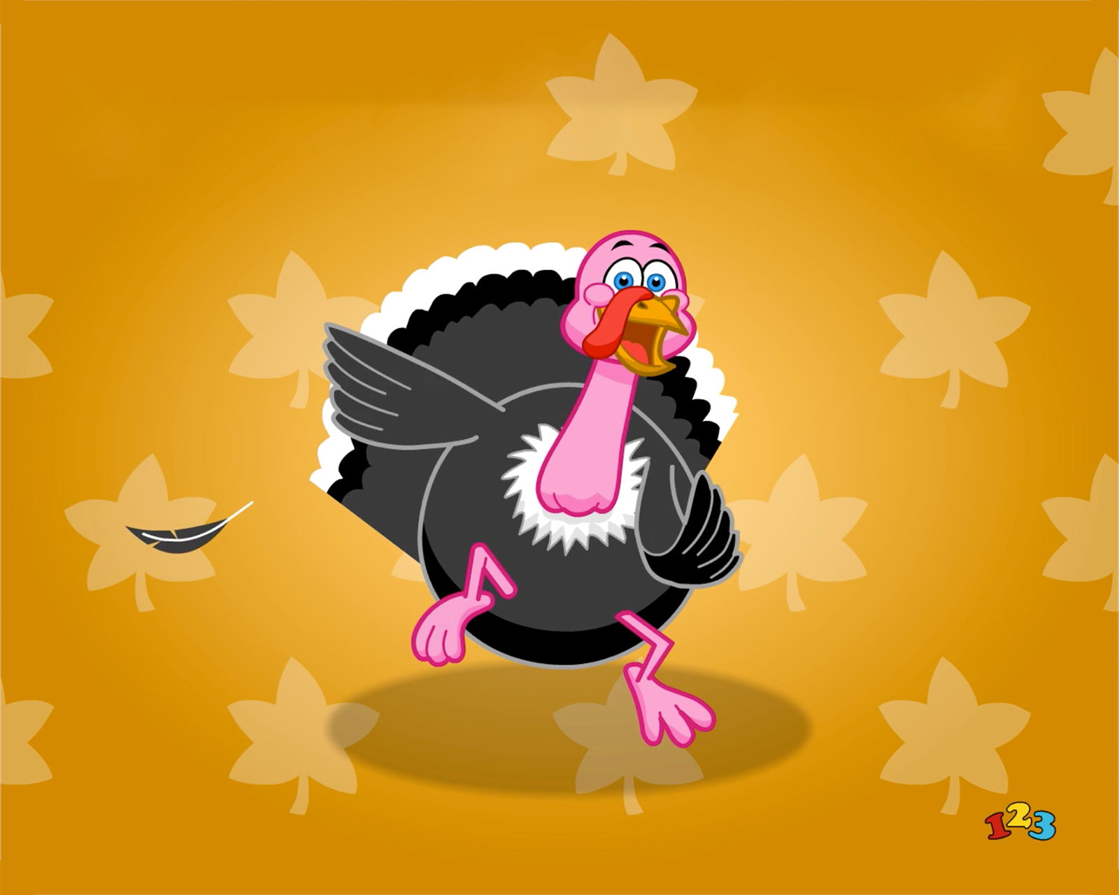 Turkey hugs - Thanksgiving - send free eCards from 123cards.com