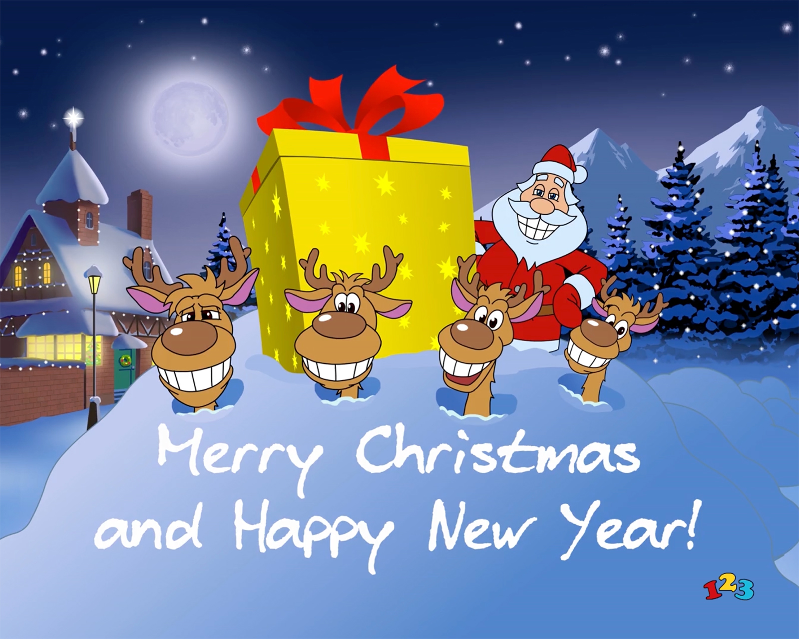 Animated Christmas E Cards Christmas Greetings Animation YouTube