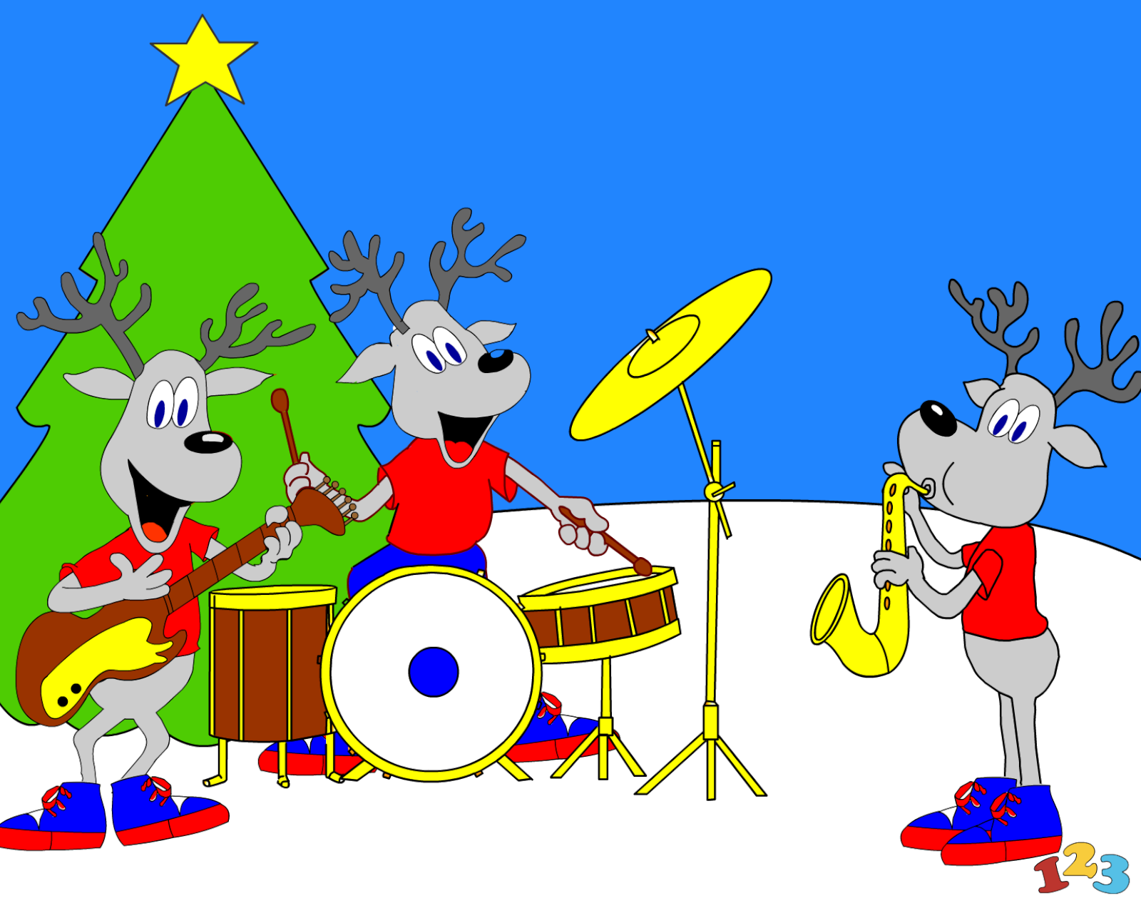 Reindeer band - Christmas - send free eCards from 123cards.com