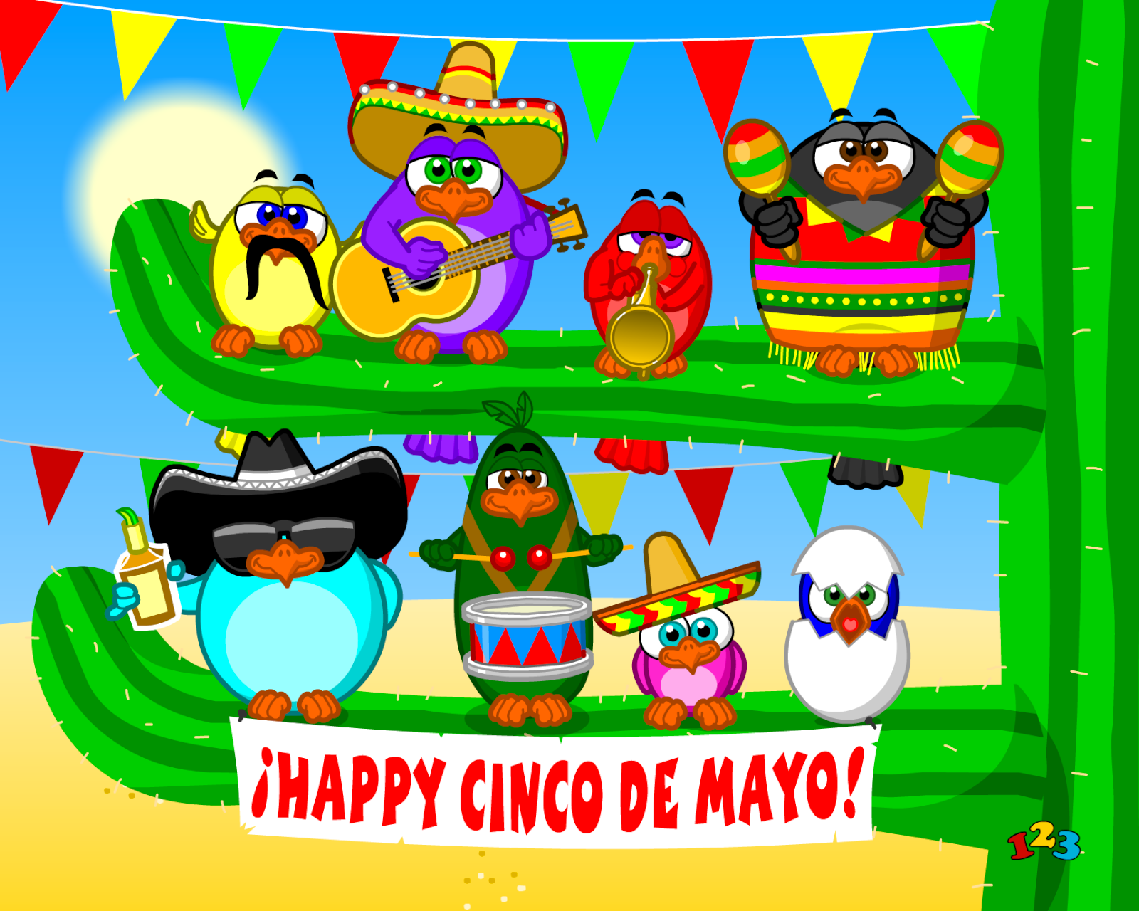 Amigos - Cinco de Mayo - send free eCards from 123cards.com